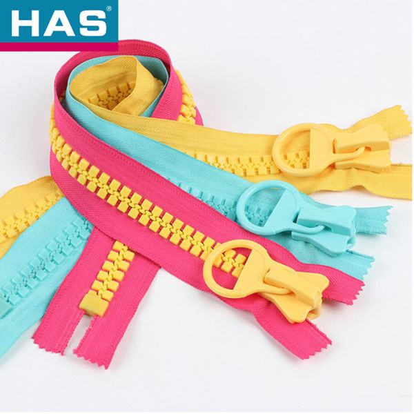 Quality Customized Big Plastic Zipper Two Way Invisible Jacket Zipper Durable for sale
