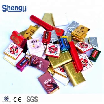 Quality PLC Servo Touch Screen Controlled Automatic Flow Chocolate Bar Paper Wrapper for sale