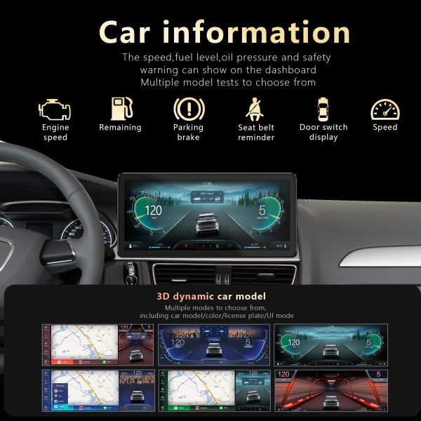 Quality Android13 8-CORE Audi A4L 2009-2016 System 3D UI Car Multimedia Player for sale