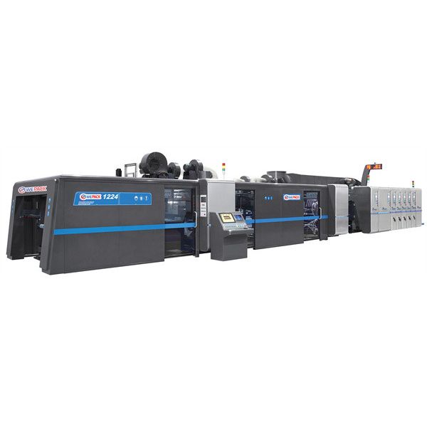 Quality Servo Motor Drive Valco Flexo Gluer Machine Automatic UV Drying 350Sheets Per Minute for sale