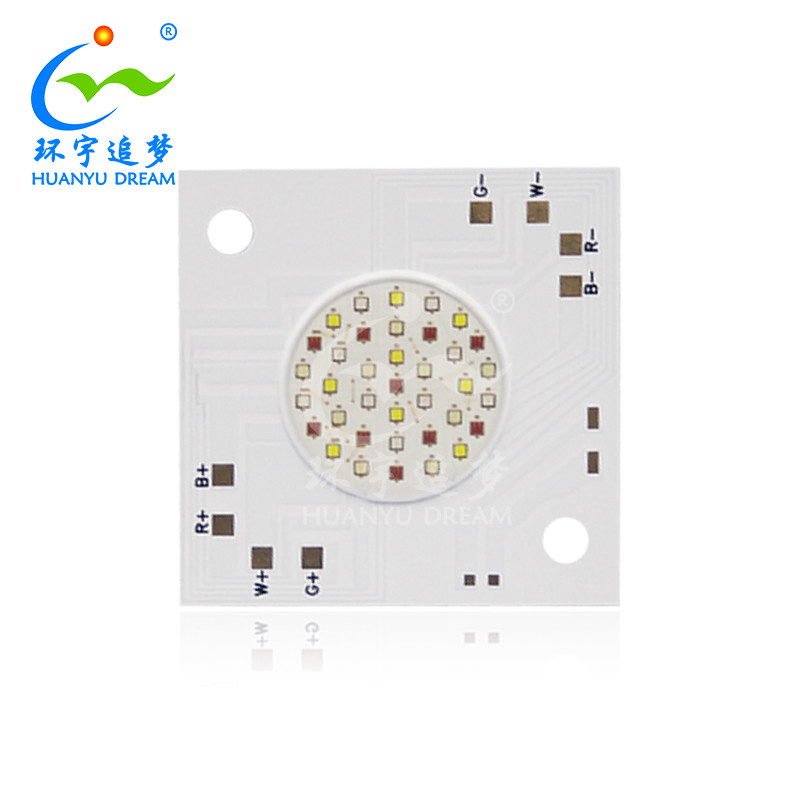 Quality Dimmable 4 In 1 RGBW COB LED Chip 100W 200W 40*40mm Size for sale