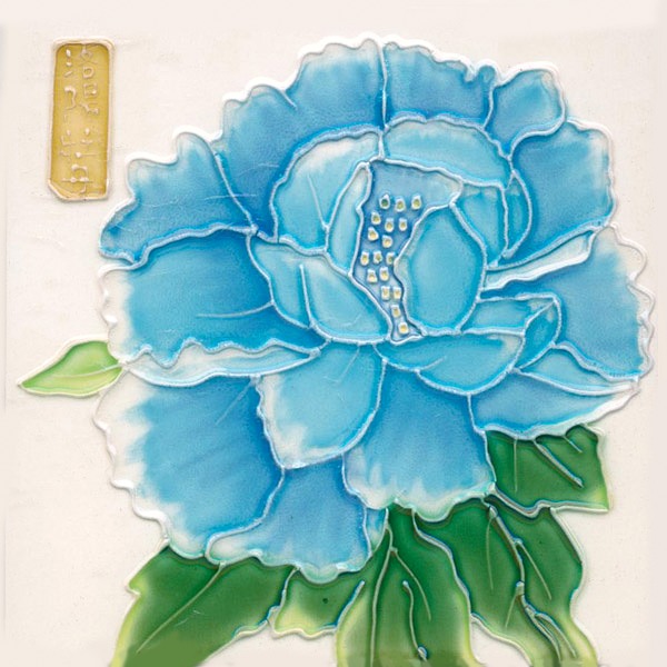 Quality Wholesale Flower Pattern Hand Painted Ceramic Tabletop Art Piece Tiles. for sale