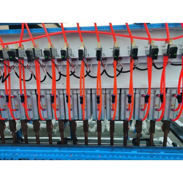 Quality Blue White Air Cylinder 10KW Wire Mesh Fencing Machine for sale