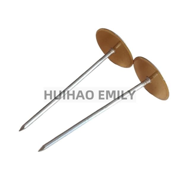 Quality Galvanized Steel Cup Head Weld Pins,12ga Insulated Cup Head Pins With Paper Base for sale