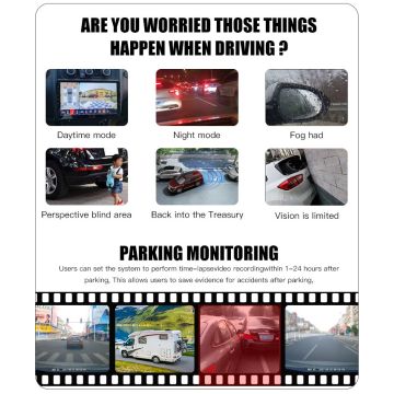 Quality 36VDC Bird View Car Camera Parking Sensor System Weatherproof 10in Split Screen for sale