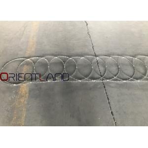 Quality High Tensile Concertina Razor Barbed Wire / Concertina Razor Coil BTO-11 BTO-22 for sale