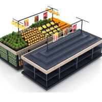 Quality 3 Tier Supermarket Fruits And Vegetables Display Racks Shelf Units Food for sale