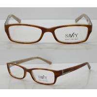 china Orange / Black Rectangular Retro Acetate Eyeglasses Frames With Lightweight