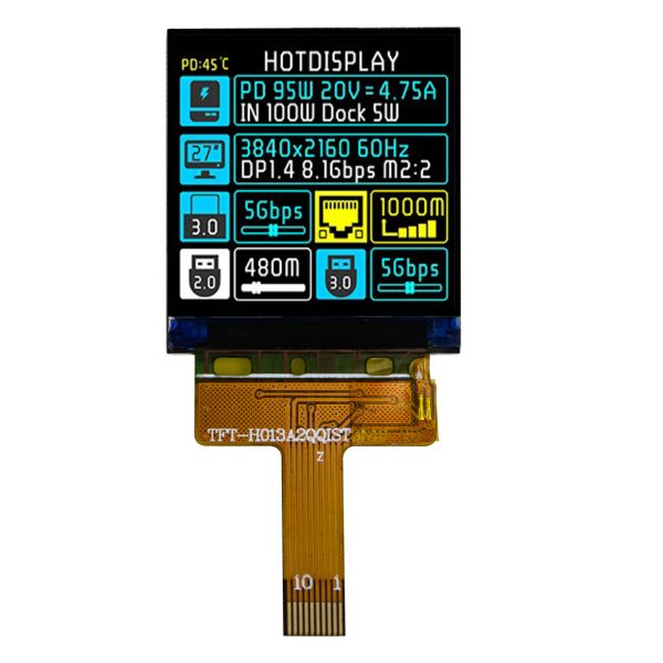 Quality 1.3 Inch TFT LCD | 240x240 Square Display Module for sale