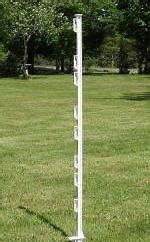 Quality PST013W 1200mm PP UV-Treated Electric Fence Posts Step-In 7-Wire 3-Tape Holder for sale