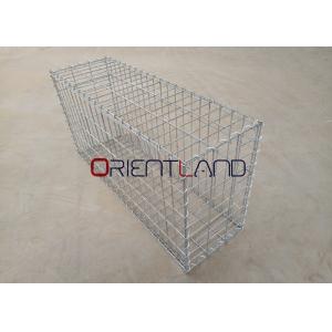 Quality Square Hole Gabion Mesh Cage / Metal Gabion Baskets As Riverbank Protection for sale