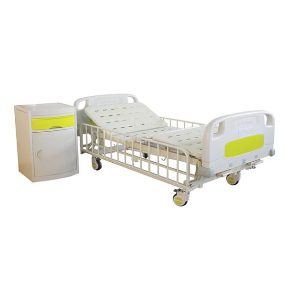 Quality 2 Function ISO9001 Rest Lifting Manual Crank Hospital Bed for sale