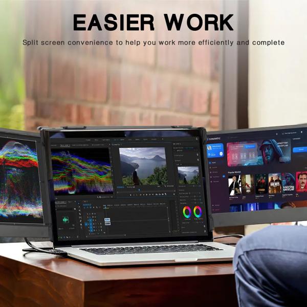 Quality LCD Triple Laptop Display Extender Portable Monitor Android Linux for sale