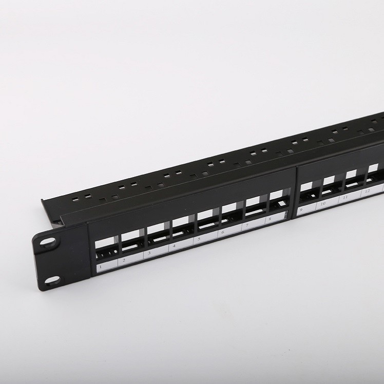 Quality 1RU Network Patch Panel C5e Blank Frame 24 Port Patch Panel Unloaded for sale