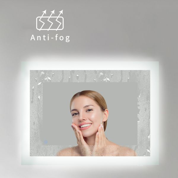 Quality 5mm Environmental Silver Mirror LED Backlit Touch Screen Smart Large Mirror for for sale