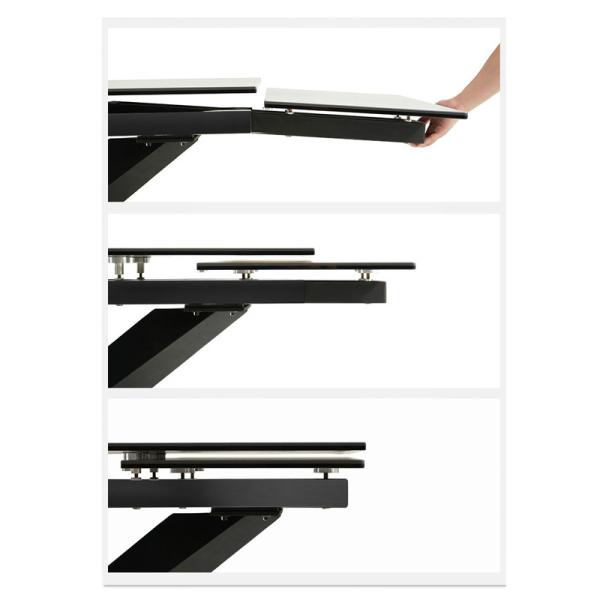 Quality Italian Extension Dining Room Table , Minimalism Glass Dining Room Table for sale