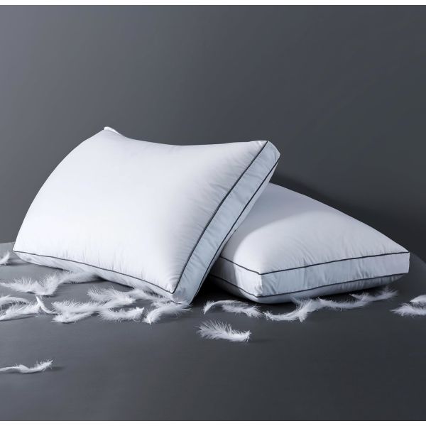 Quality Feather and Down Home Textile Products Layered Support Pillow Featuring Soft Skin Friendly Fabric and Durable Construction for Everyday Comfort for sale