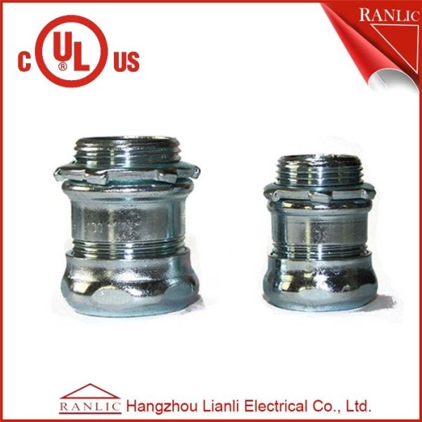 Quality Steel Electrical EMT Compression Connector Electro-Gal 1/2" 3/4" 1" for sale