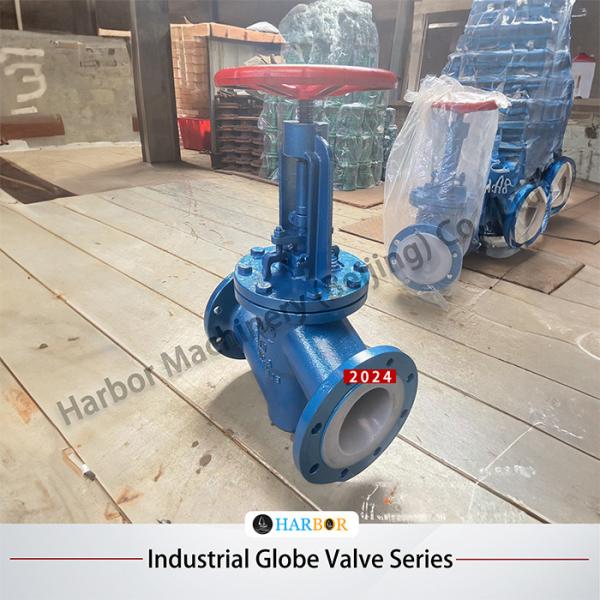 Quality Corrosion-Resistant PTFE-Lined Cast Steel Flanged Globe Valve J41F46-16C DN15 for sale