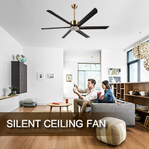 Quality 72 Inch Modern Smart Ceiling Fan with Light in White ABS for sale