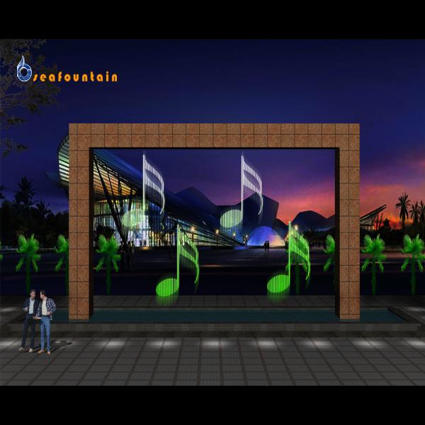 Quality Decorative Water Fountain Drawing RGB Underwater Light for sale