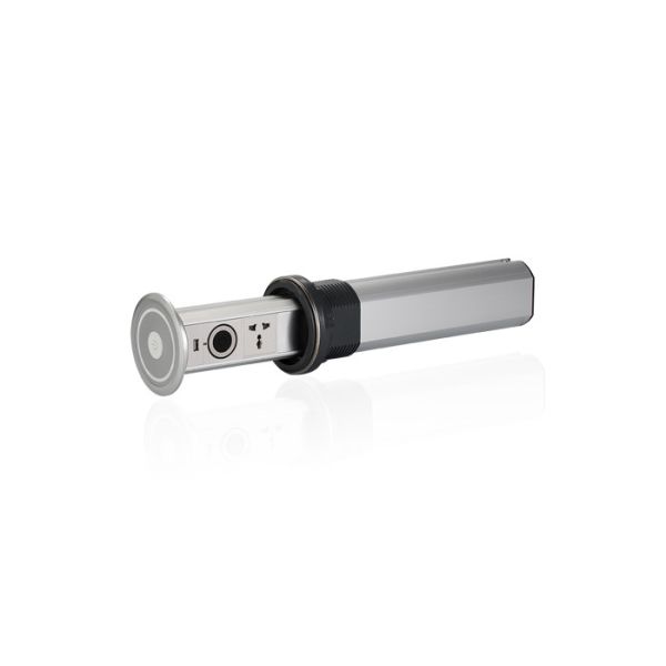 Quality Silver Finish Kitchen Pop Up Sockets , Pop Up Electrical Outlets For Kitchen for sale