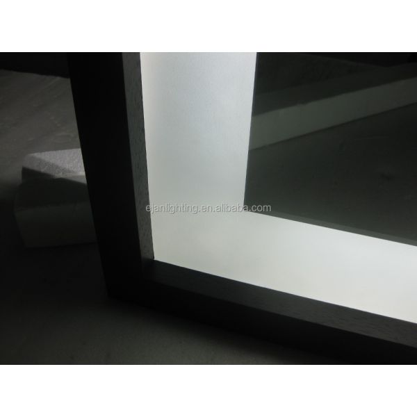 Quality Wood Framed Bathroom Backlit Full Length Mirror With LED Concealed Light And for sale