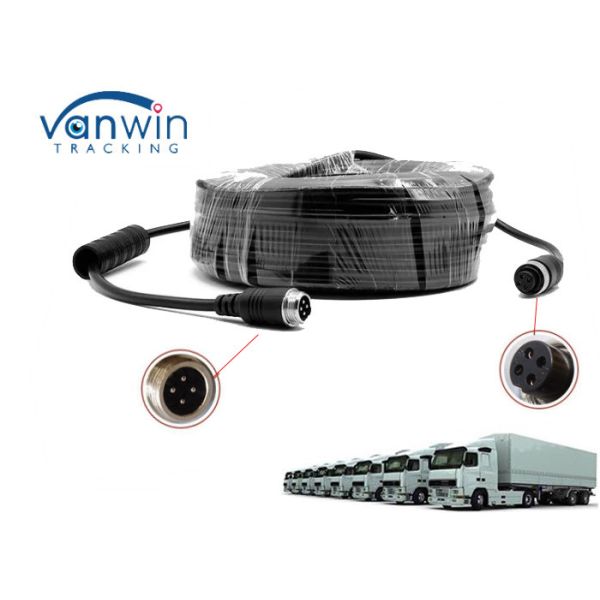 Quality Pure Copper Backup Camera Cable 20m Extension 4 Pin Aviation IP68 Waterproof for sale