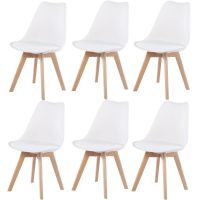 Quality 40'HQ Living Room Chairs with PU Cushion 1488pcs Prices Nordic Wooden Tulip for sale