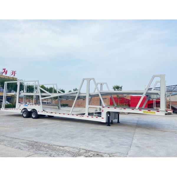 Quality 2 Layer Hydraulic Car Transport Semi Trailer With 8 Tire Not Self Dumping for sale