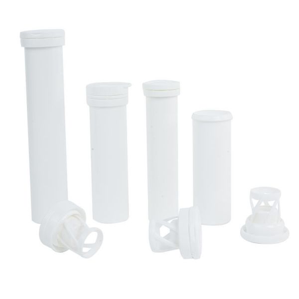 Quality Customized Logo Effervescent Tablet Bottle with Cap and Food Grade PP Collar for sale