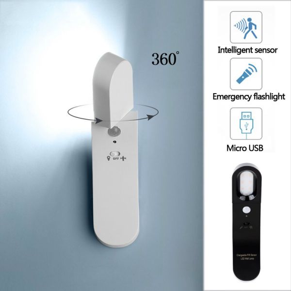 Quality Wireless 1800mAH 6Leds USB Rechargeable Motion Sensor Light For Aisle for sale
