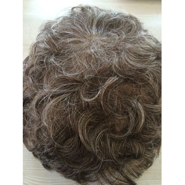 Quality Customizable Full Lace Men's Toupee Can Be Dyed for a Natural Look for sale
