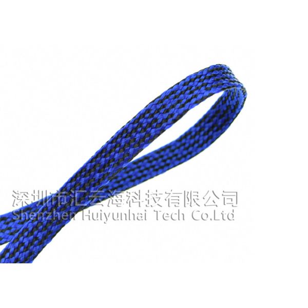 Quality Blue Wear Resistant Heat Shield Wire Loom , Cotton High Temp Wire Wrap for sale