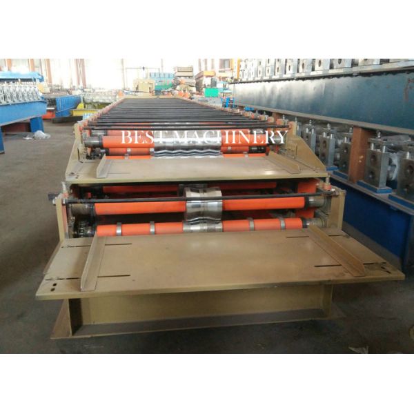 Quality Double Layer Roofing Sheet Roll Forming Machine Galvanized Trapezoidal Shape for sale