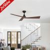 china Sleek Black Ceiling Fan with Dark Wood Grain Blades