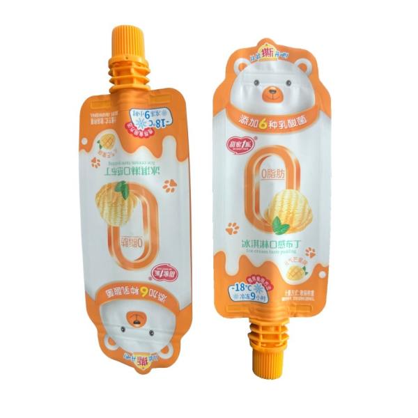 Quality Customized Spout Pouch With Free Shape And Bottom Easy Peel for sale