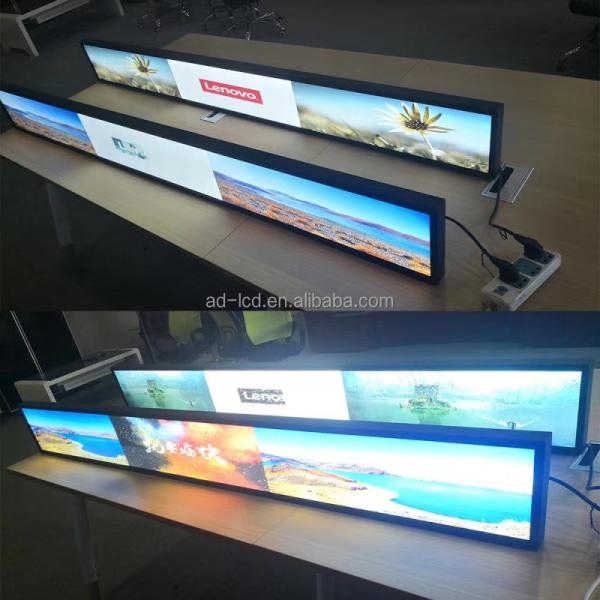 Quality 23.1inch Wall Mounted Stretched Bar Lcd Monitor Supermarket Shelf Wide Lcd for sale