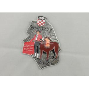 Quality Zinc Alloy / Pewter Jecke Loore Karneval Carnival Medal by Die Casting, Antique for sale