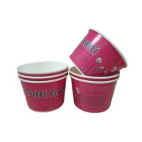 Quality Aqueous Based Paper 8 Oz Ice Cream Cups Coating Custom Brand Printed for sale