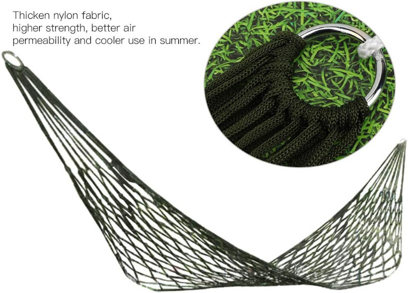 Outdoor Portable Nylon Rope Hanging Hammock for Camping Hiking