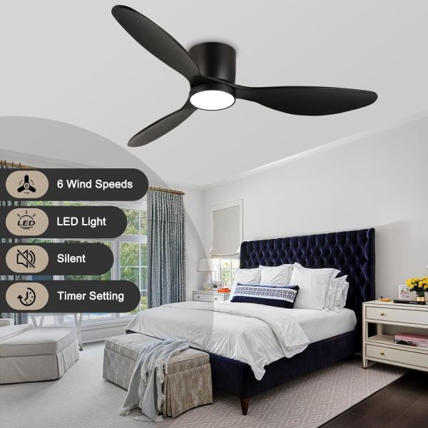 Quality White Black Gold 52 Ceiling Fan With Energy Saving Function for sale