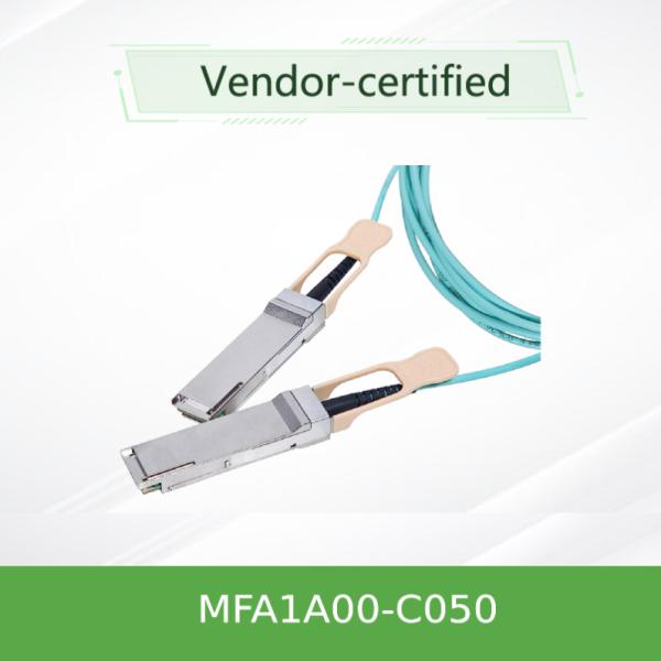Quality QSFP LSZH Mellanox AOC Active Optical Cable MFA1A00-C050 100GbE 50m new and for sale