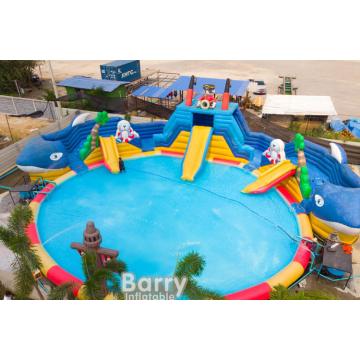 Commercial Inflatable Water Park Playground Commercial Water Park With Blower