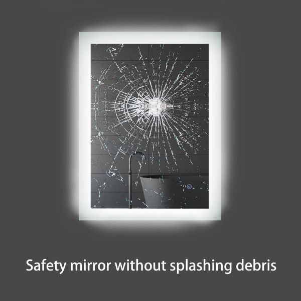 Quality 5mm Environmental Silver Mirror LED Backlit Touch Screen Smart Large Mirror for for sale
