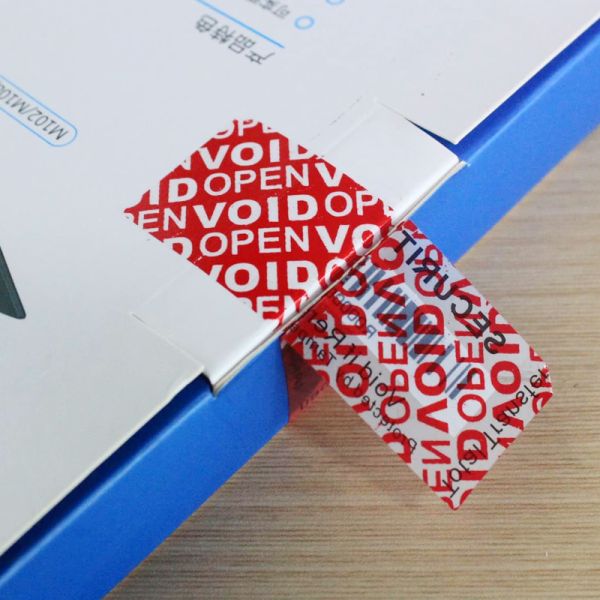 Quality Custom Size Tamper Evident Security Labels Red Color Free Design for Secure for sale