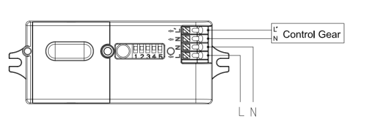 Motion sensor ON/OFF function wiring diagram