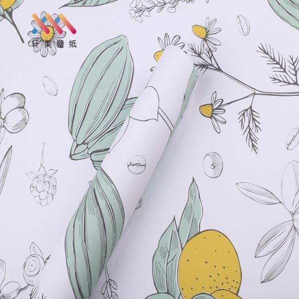 Quality Eco-friendly Wallpaper Removable Wallpaper Interior Decoration Floral Peel And Stick Wallpaper for sale