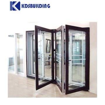 Quality Folding PVC Decorative Door AS2047 High Speed Stack Double Glass Motor System for sale