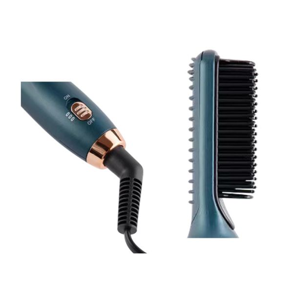 Quality Blue Purple Hot Comb Hair Straightener For Women With 3 Temps 20s Fast Heating for sale